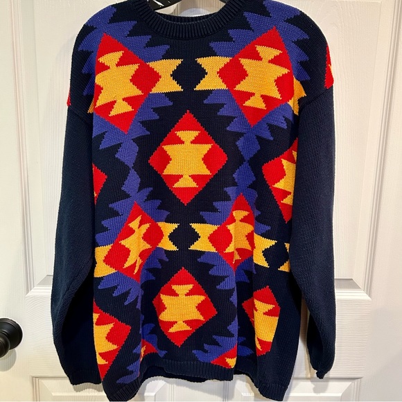 Carole Little | Sweaters | 8s Vintage Carole Little Bold Pattern ...